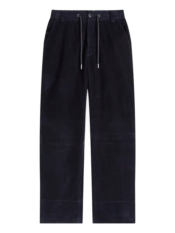 Moncler Corduroy Drawstring Trousers - Navy