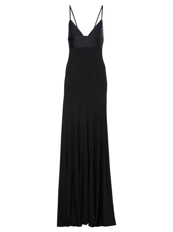 Jacquemus Spallina Jersey Gown - Black