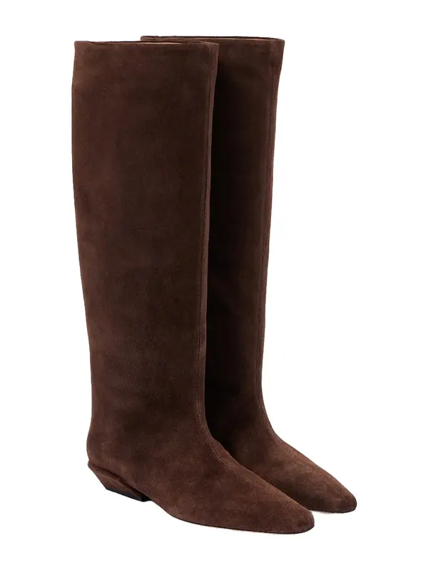Paris Texas Bettina 25 Suede Knee-high Boots - Brown