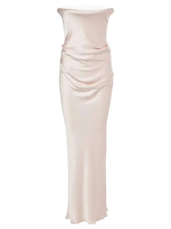 Victoria Beckham Corset Gown - Pink