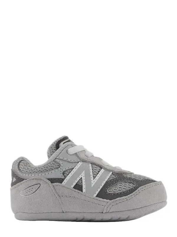 NEW BALANCE 990v6 Bungee Crib Sneakers - Grey/silver
