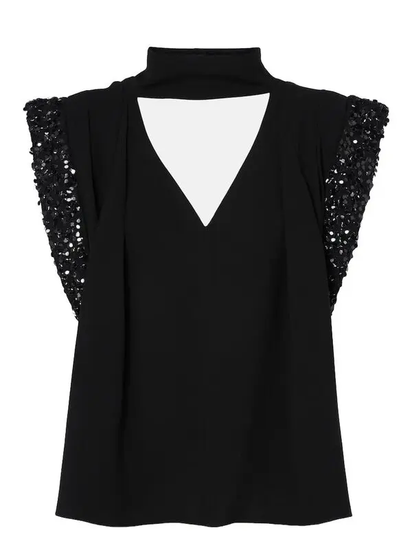 Isabel Marant Étoile Lenia Sequined Top - Black