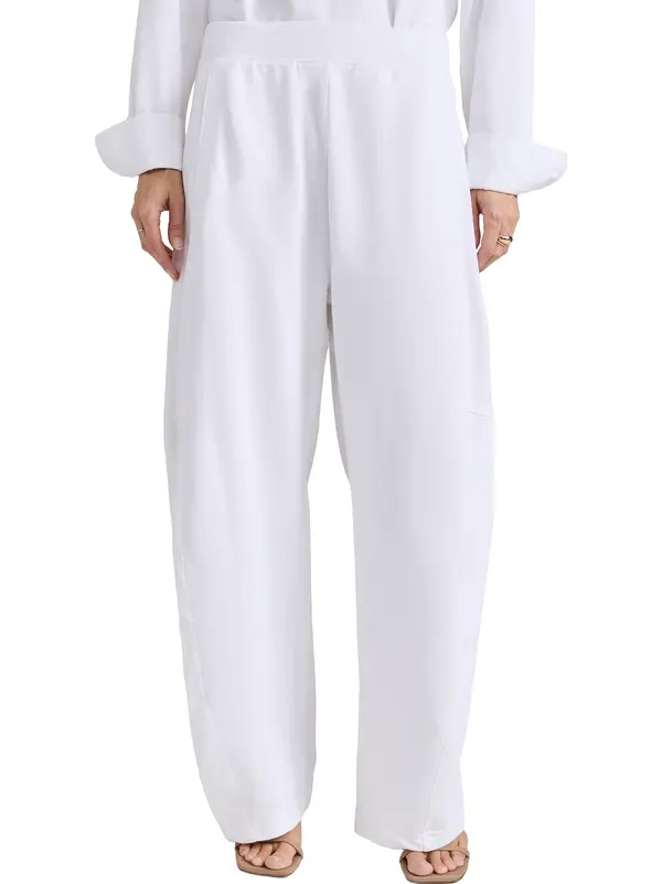 Tibi Summer Sweatshirting Winslow Pants - White