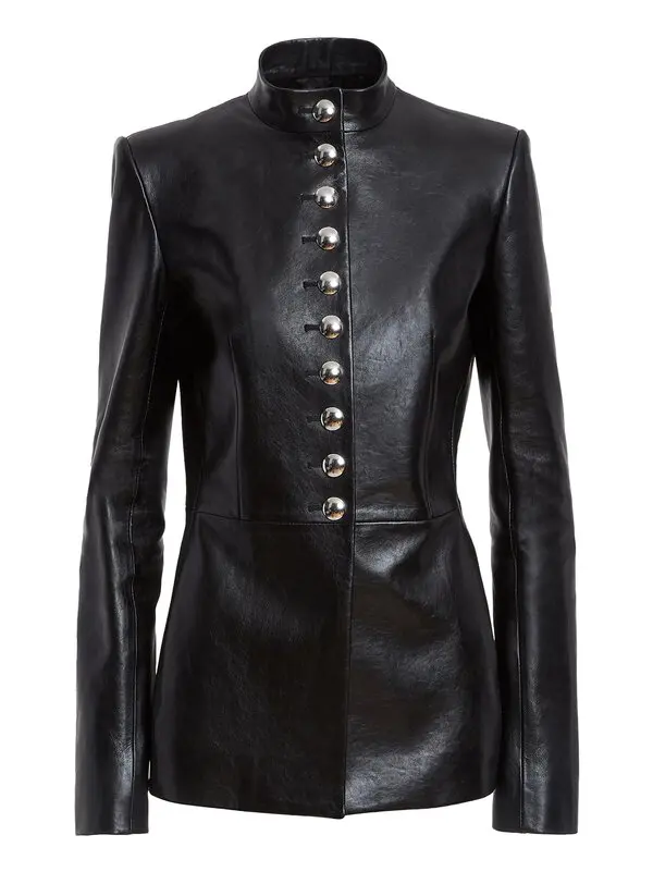 Khaite Samuel Leather Jacket - Black