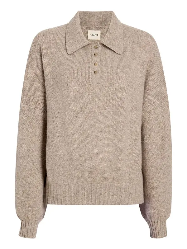 Khaite - Rene Cashmere Polo Sweater