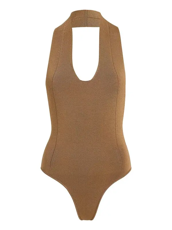 Khaite Toto Bodysuit - Carob