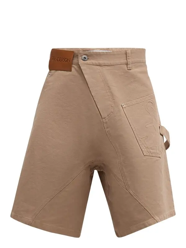 JW Anderson Twisted Workwear Shorts - Cream