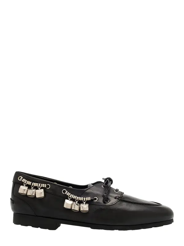 Bally Payat Leather Boat Shoes - Black