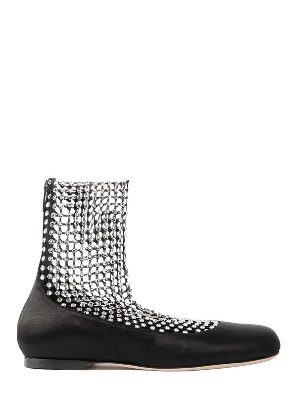 Rene Caovilla Crystal-embellished Ballet Flats - Black