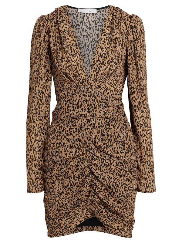IRO PARIS Elsana Leopard-print Mini Dress - Animal Print