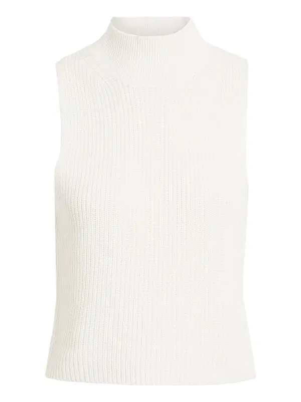 IRO PARIS Virgi Ribbed Turtleneck Top - Ivory