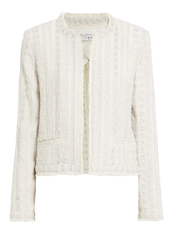IRO PARIS Sorayan Tweed Jacket - Light Gray