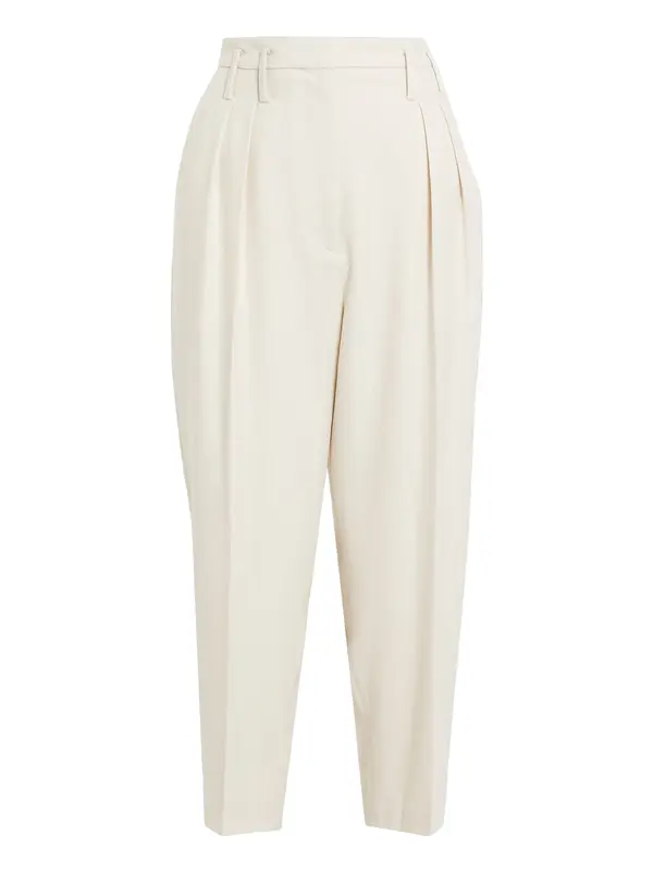 IRO PARIS Marwyn Cropped Tweed Tapered Pants - Cream