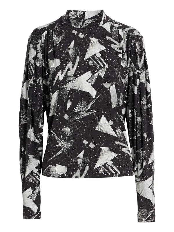IRO PARIS Yolani Printed Top - Black