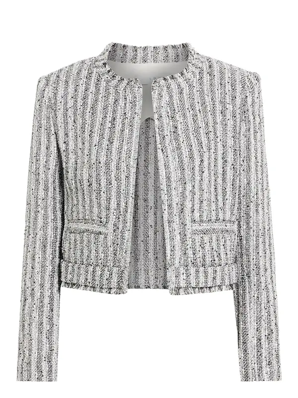IRO PARIS Hakilo Metallic Striped Tweed Jacket - Black