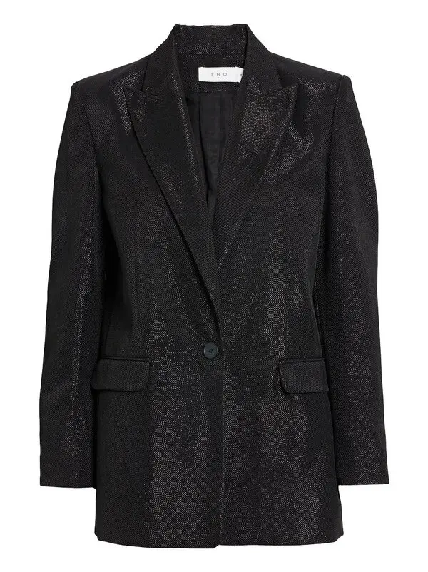 IRO PARIS Mokam Metallic Grain De Poudre Blazer - Black