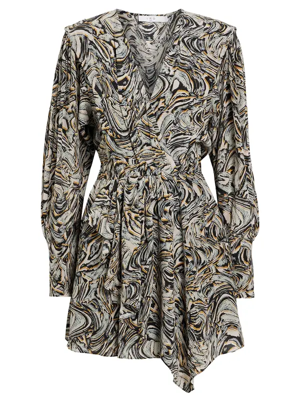 IRO PARIS Flamen Printed Mini Dress - Beige