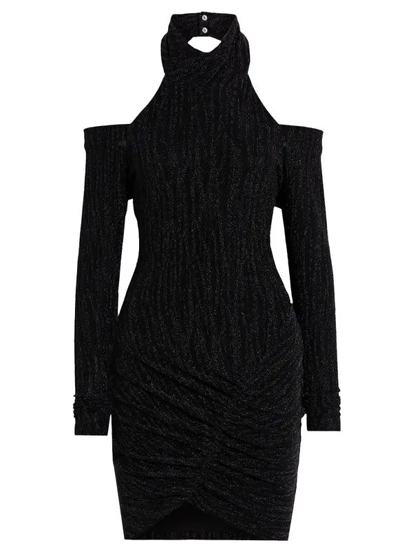 IRO PARIS Cabera Cold-shoulder Mini Dress - Black