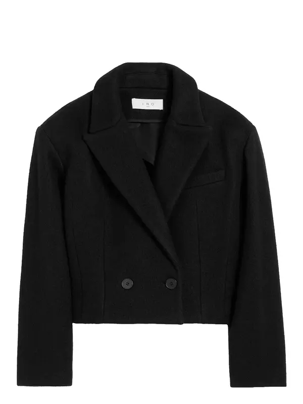 IRO PARIS Ronnie Double-breasted Wool-blend Blazer - Black