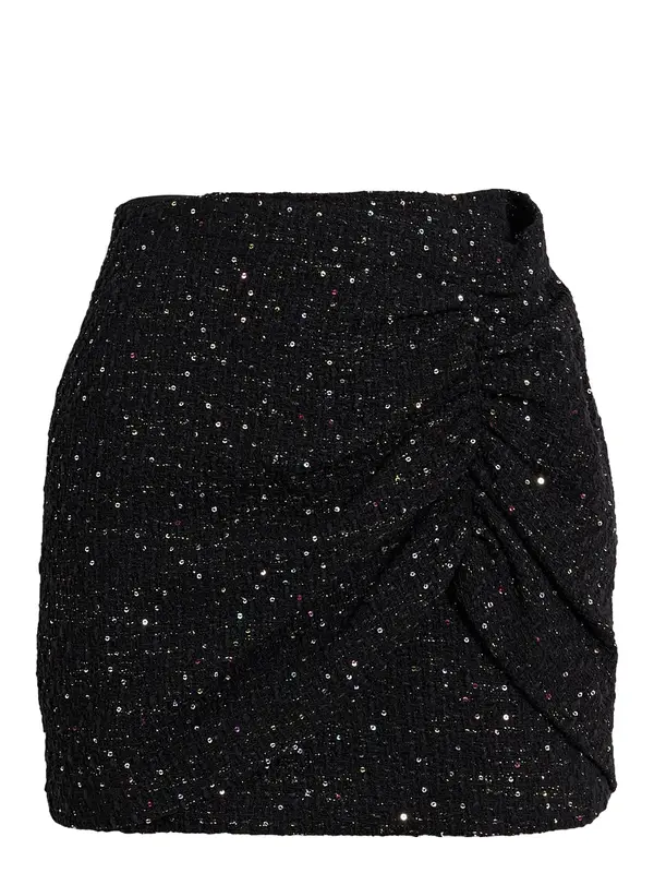 IRO PARIS Clarita Sequined Tweed Mini Skirt - Black