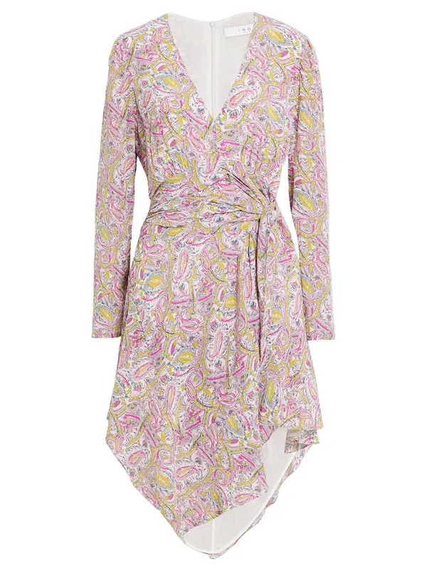 IRO PARIS Taro Printed Silk Dress - Multicolor