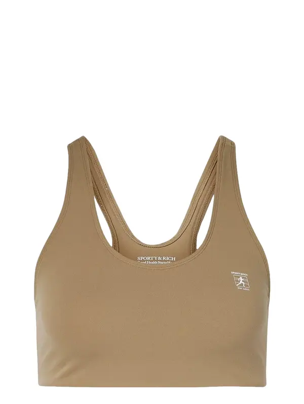 SPORTY & RICH Runner Stretch Sports Bra - Neutral
