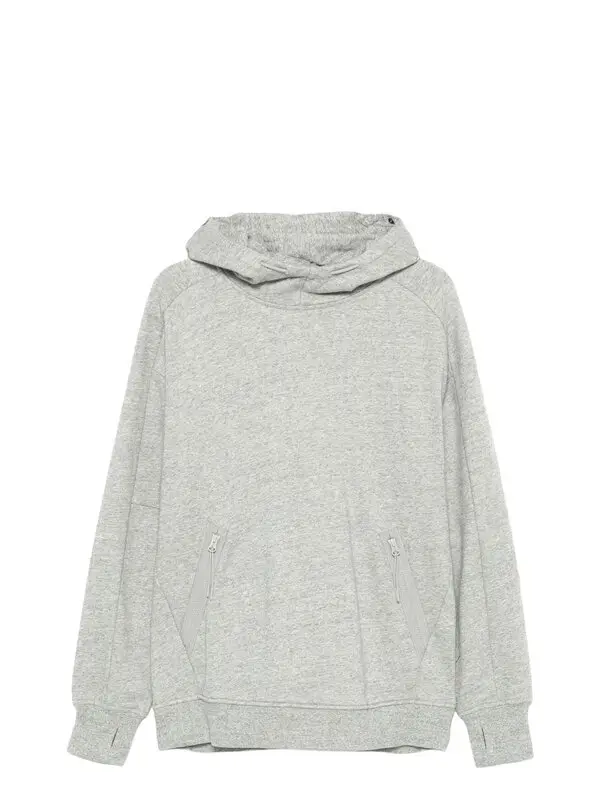 C.P. COMPANY Diagonal Raised Fleece Goggle Hooded Sweatshirt - M94 Greystone Melange