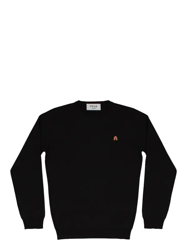PELO FOUNDATION Merino Wool Crewneck - Black