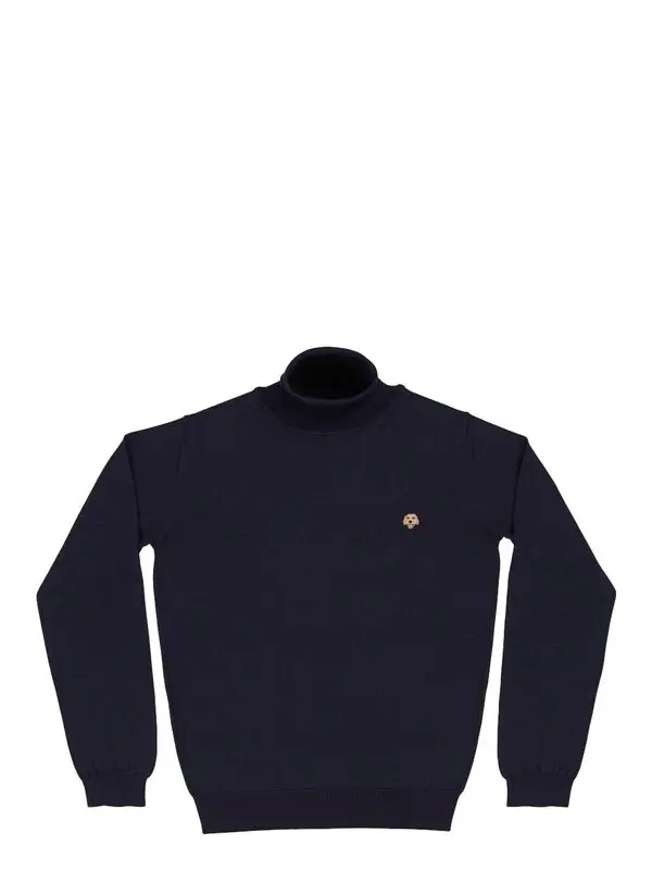 PELO FOUNDATION Turtleneck Merino Wool Sweater - Blue