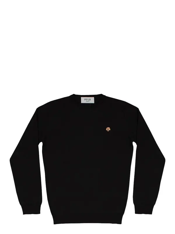 PELO FOUNDATION Merino Wool Crewneck - Black