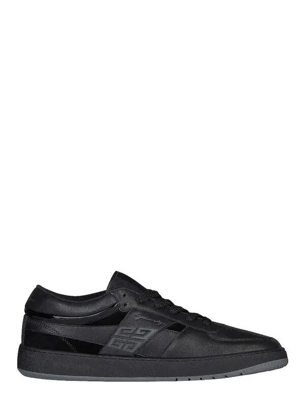 Givenchy G Move Sneakers In Mixed Leathers - Black