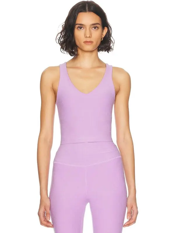 Beyond Yoga Spacedye Good Day Cropped Tank - Lilac Petal Heather