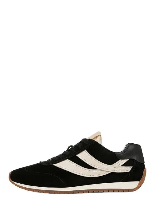 Vince Oasis Suede And Leather Runner Sneakers - Black