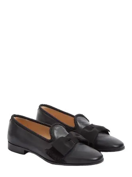Valentino Garavani Bowow Leather Loafer - Black