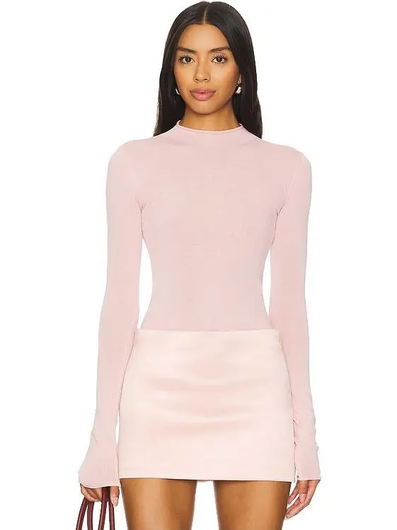 CAMILA COELHO Pauline Mock Neck Sweater - Pink