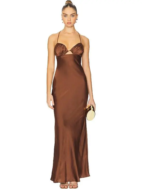 SNDYS. Amalia Maxi Dress - Chocolate