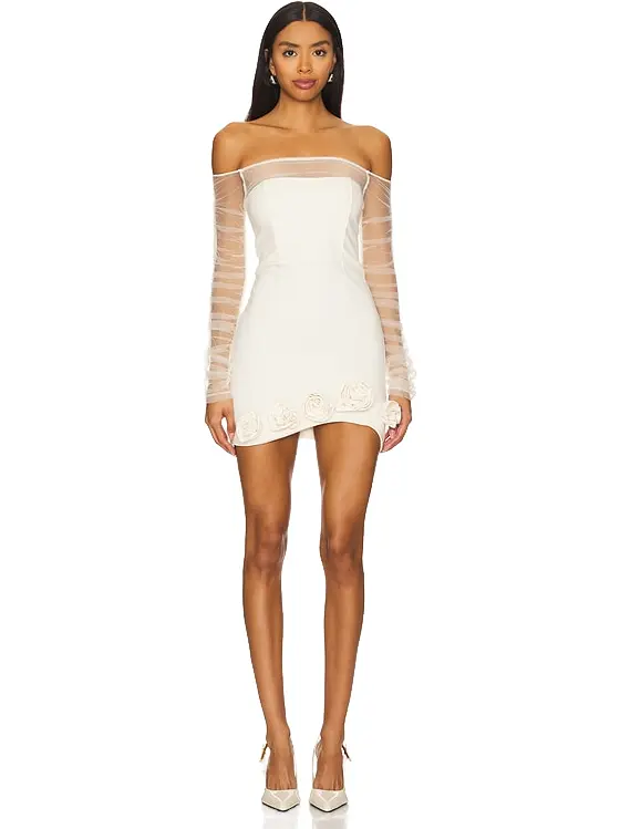 CAMILA COELHO Thais Mini Dress - Cream