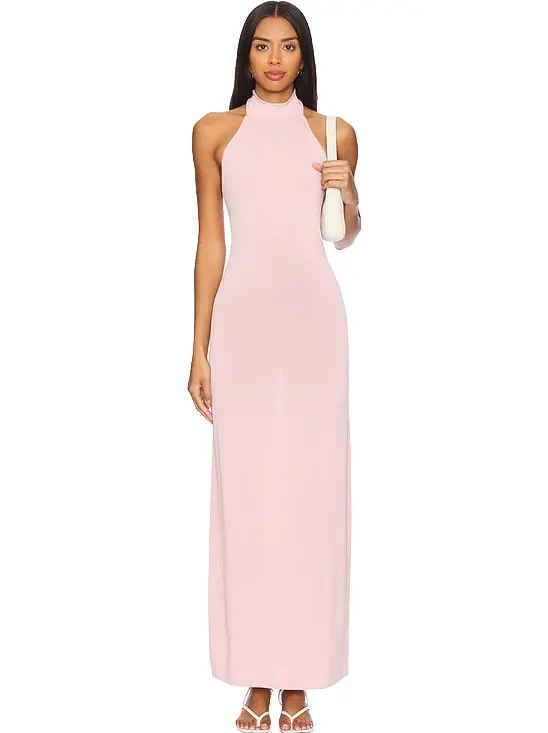 CAMILA COELHO Justine Halter Maxi Dress - Light Pink