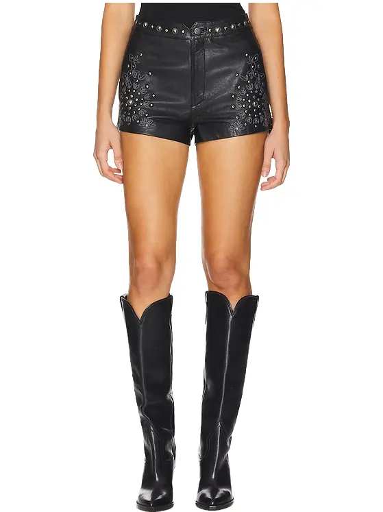 UNDERSTATED LEATHER Reflection Shorts - Black