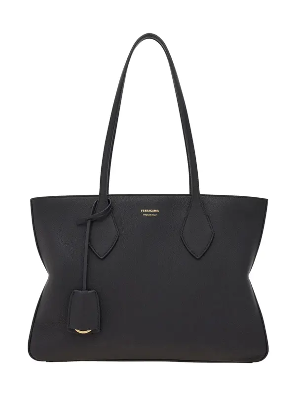 FERRAGAMO Zipped Tote Bag - Black