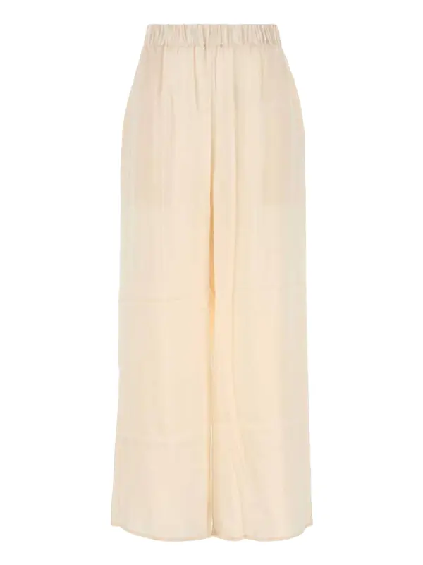 Le Kasha Wide-leg Silk Trousers - Neutrals