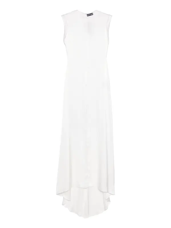 David Koma Roll-cuffs Satin Blouse - White