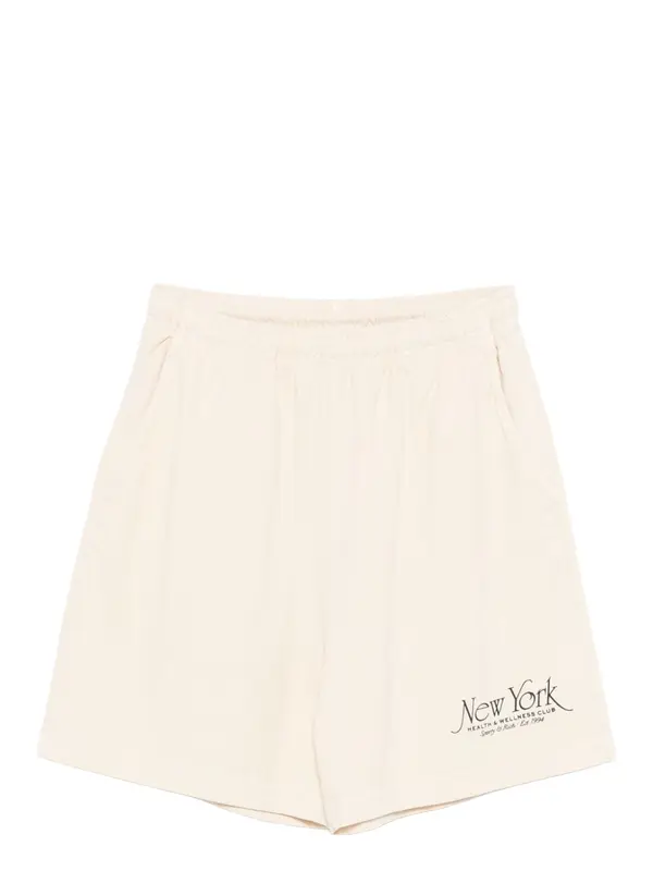 SPORTY & RICH Ny 94 Track Shorts - Neutrals
