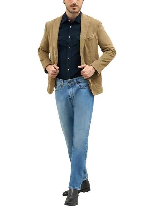 Boglioli K-jacket Single-breasted Corduroy Blazer - Neutrals