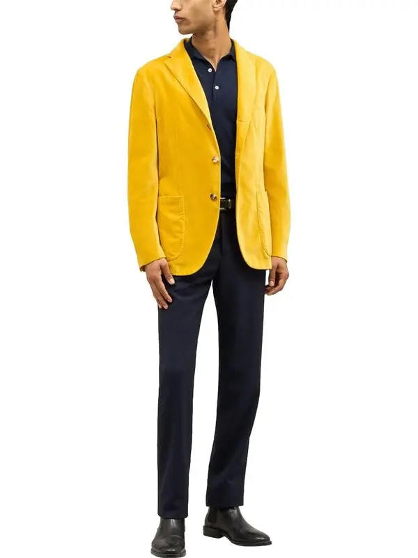 Boglioli Velvet Blazer - Yellow