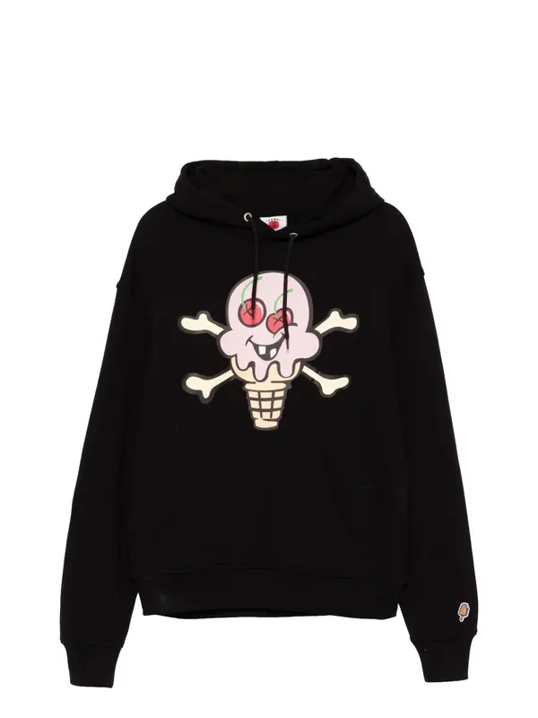 ICECREAM Logo-print Hoodie - Black
