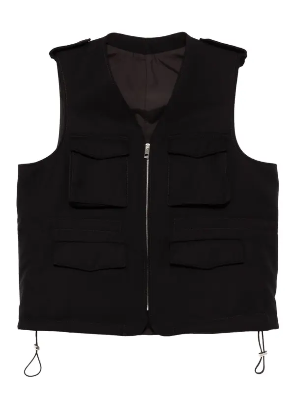 Caruso Padded Gilet - Black