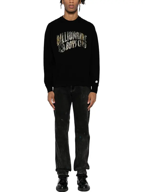 BILLIONAIRE BOYS CLUB Camouflage Logo Crewneck Sweatshirt - Black