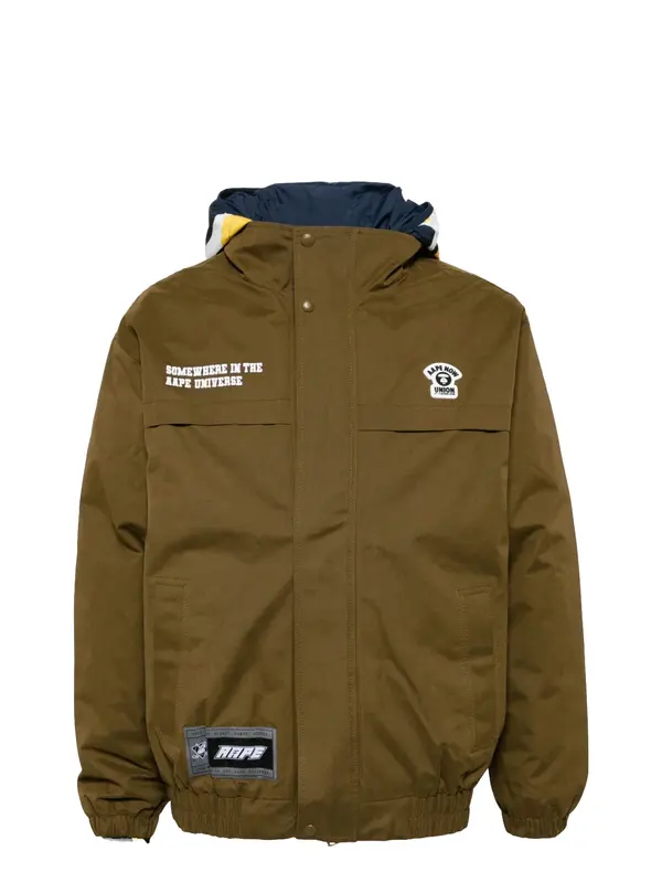 AAPE BY *A BATHING APE® Logo-appliqué Hooded Jacket - Yellow