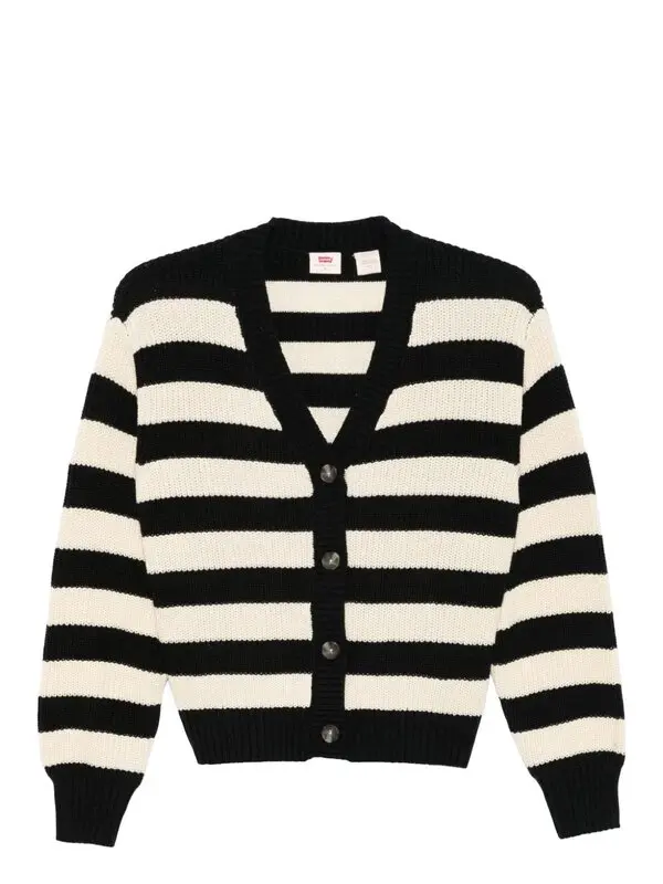 LEVI'S Striped Knit Cardigan - Neutrals